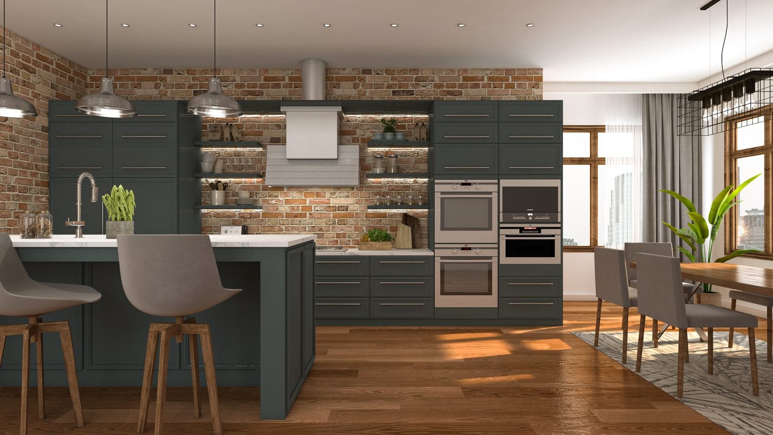 Urban Rustic Kitchen In the City - Homilo