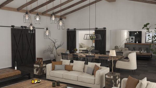 Neutral Modern Farmhouse Living Room Homilo