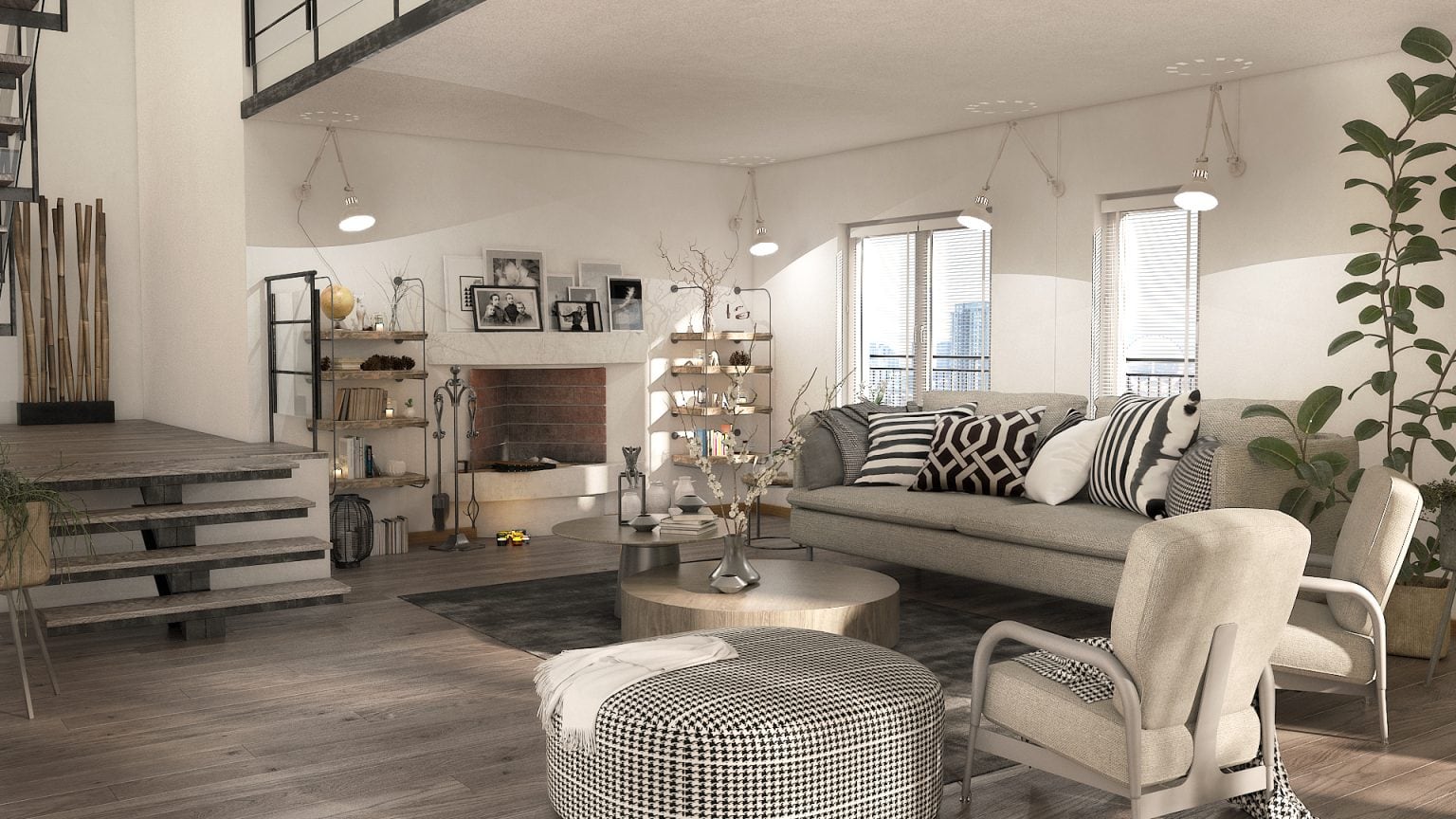 Urban Rustic Living Space - Homilo